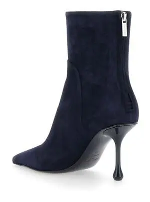 JIMMY CHOO Cycas' Blue Ankle Boots With Stiletto Heel And Side Zip Closure In Suede For - Multicolor