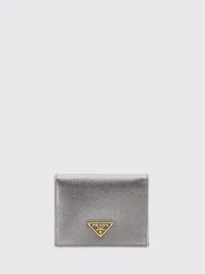 Prada Saffiano Leather Wallet - Silver