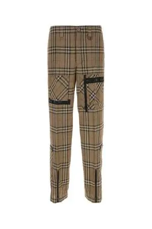 Burberry Embroidered Viscose Blend Cargo Pant - Multicolor