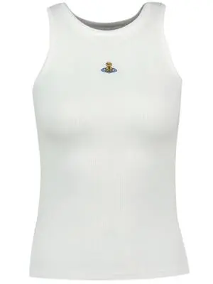 VIVIENNE WESTWOOD 90s Ribbed Tank Top - White