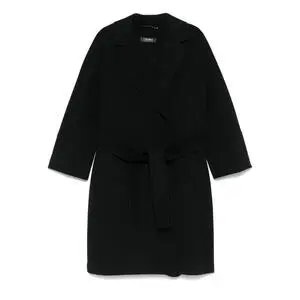 Max Mara Arona Double Wool Coat - Black