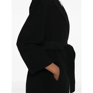 Max Mara Arona Double Wool Coat - Black