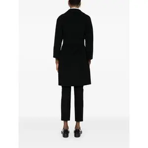 Max Mara Arona Double Wool Coat - Black