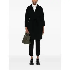 Max Mara Arona Double Wool Coat - Black