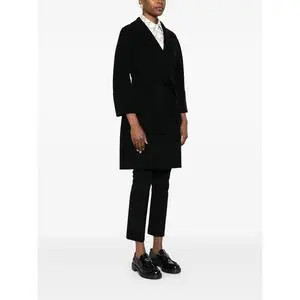 Max Mara Arona Double Wool Coat - Black