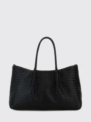 Bottega Veneta Large Pinacoteca Tote Bag In Woven Calfskin Leather - Black