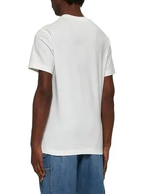 Burberry Cotton T-shirt With Check Appliqu