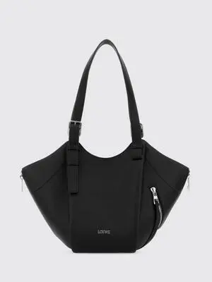 Loewe Hammock Flip Leather Bag - Black