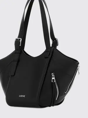 Loewe Hammock Flip Leather Bag - Black
