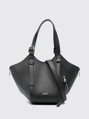 Loewe Hammock Flip Leather Shoulder Bag - Black