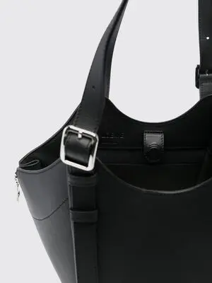 Loewe Hammock Flip Leather Shoulder Bag - Black