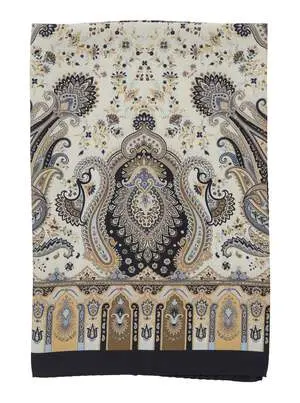Etro Scarf With All-over Paisley Print In Silk For - Multicolor