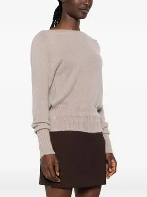 TOM FORD Long Sleeve Boat Neck Knit - Multicolor