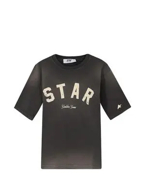 GOLDEN GOOSE Star/ Relaxed Fit T-shirt Star Print - Gray