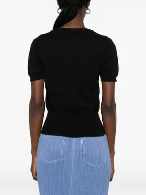 VIVIENNE WESTWOOD Bea Orb-embroidered Short-sleeve Top - Black
