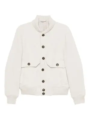 Eleventy Buttoned Jacket - Brown