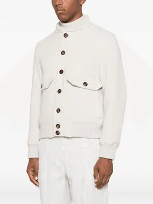 Eleventy Buttoned Jacket - Brown