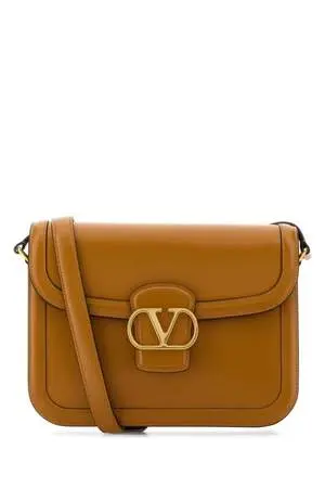 Valentino Garavani Camel Leather 9to5 Shoulder Bag - Brown