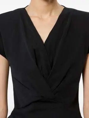 Isabel Marant Étoile Draped Cotton Jersey T-shirt - Black