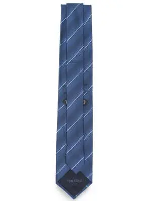 TOM FORD Stripe Tonal Weave Silk Tie