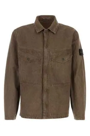Stone Island Cotton Blend Shirt - Brown