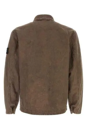 Stone Island Cotton Blend Shirt - Brown