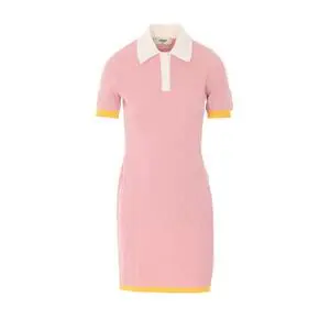 Fendi Ff Allover Motif Dress - Pink