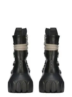 Rick Owens Leather Boots Megalace Mega Tractor