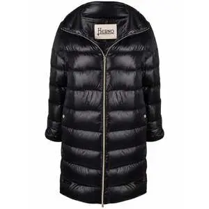 Herno Coats Single Breasted Coats - Black