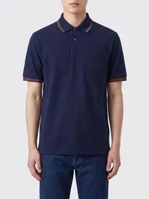 Gucci Web Cotton Polo Shirt - Blue