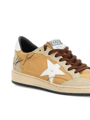 GOLDEN GOOSE Ball Star Nabuk Leather Sneakers With White Leather Star And Heel Tab