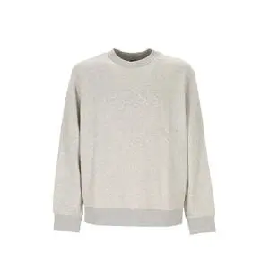 BOSS Cotton Jersey Crewneck Sweatshirt - Gray