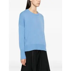 LISA YANG Cashmere Crew Neck Pullover - Blue