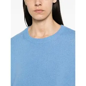 LISA YANG Cashmere Crew Neck Pullover - Blue