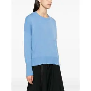 LISA YANG Cashmere Crew Neck Pullover - Blue