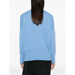 LISA YANG Cashmere Crew Neck Pullover - Blue