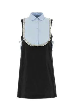 Prada Taffeta Mini Dress - Black