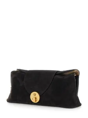 Versace Shoulder Bag With Medusa Head On The Front In Suede For - Brown