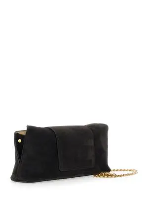 Versace Shoulder Bag With Medusa Head On The Front In Suede For - Brown