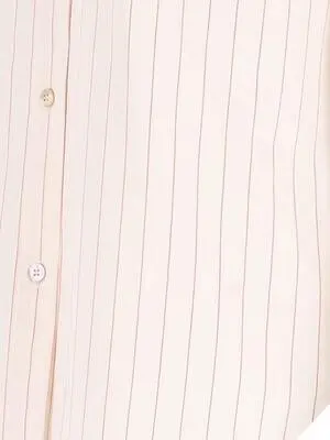 FORTE_FORTE Striped Cotton Shirt With French Collar - Multicolor