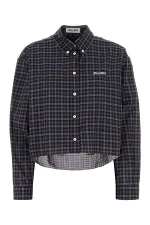 Miu Miu Embroidered Cotton Shirt - Multicolor