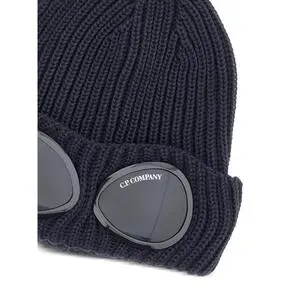 C.P. COMPANY Ribbed Knit Beanie - Blue