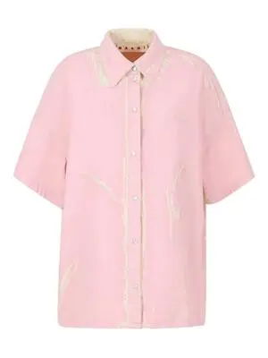 Marni Short-sleeved Denim Shirt - Multicolor