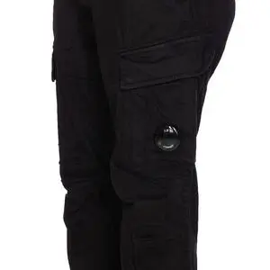 C.P. COMPANY Cotton Blend Trousers - Black