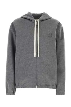Miu Miu Grey Wool Blend Jacket - Gray
