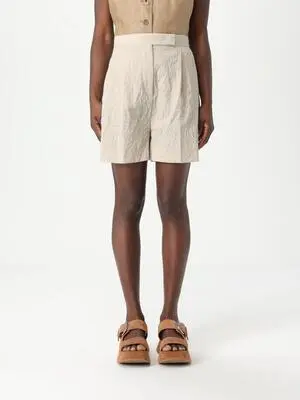 Max Mara Textured High-waisted Shorts - Cream