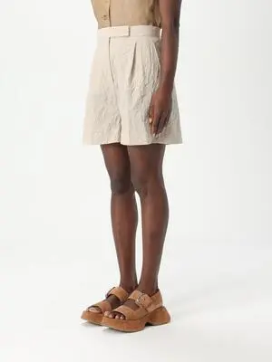 Max Mara Textured High-waisted Shorts - Cream
