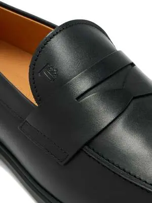 TOD'S Calf Leather Gommino Loafers - Black