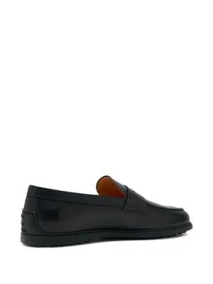 TOD'S Calf Leather Gommino Loafers - Black