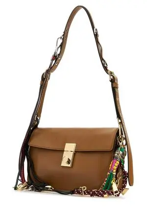 Prada Caramel Leather Small Soft Sound Shoulder Bag